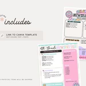 Classroom Newsletter Editable Templates, Pastel Back to School ...