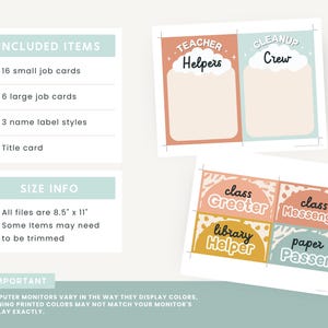 Editable Classroom Job Display, Modern Cute Classroom Decor, Canva ...