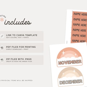 Classroom Birthday Printable Display, Editable in Canva, Cute Pastel ...