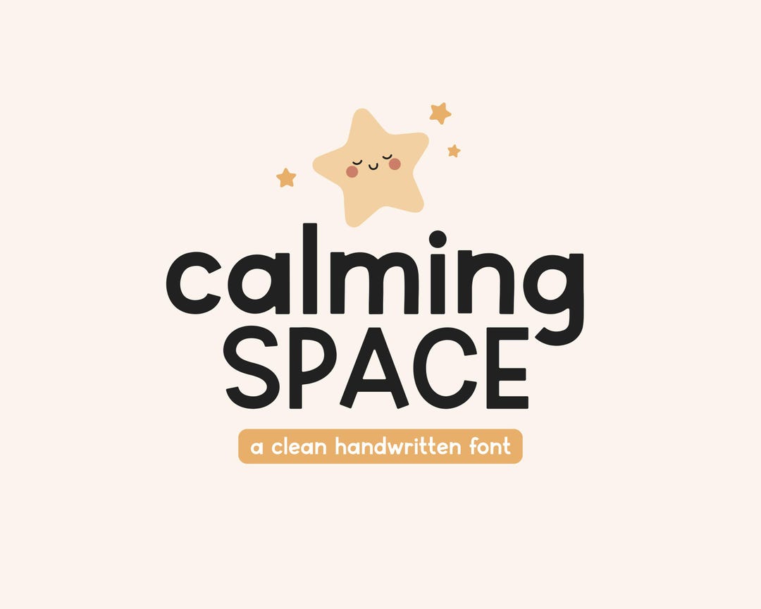 Calming Space School Font | Cute Clean Style for Invitations, Cards ...