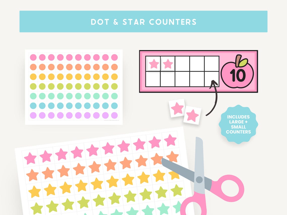 Classroom Days in School Ten Frames Printable Display, Editable in ...
