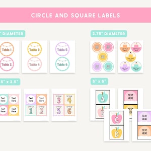 Classroom Labels Editable Templates, Bright Pastels Classroom ...