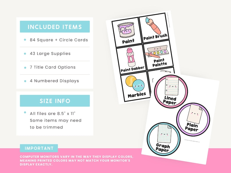 Editable Classroom Supply Cards | Supplies You Will Need Display ...