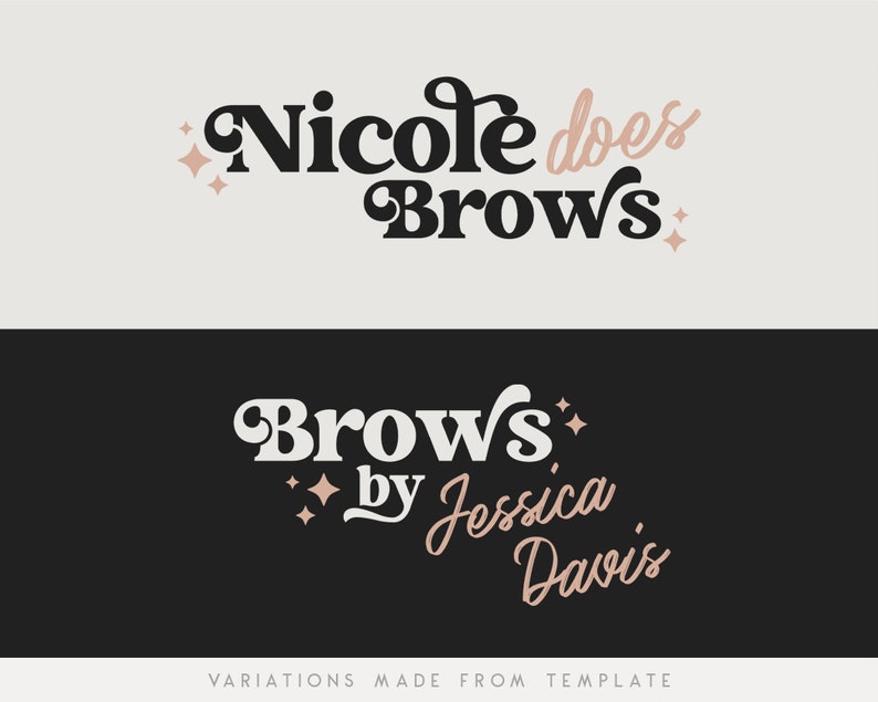 Editable Logo Design DIY Brows Logo Eyebrow Logo - Etsy UK
