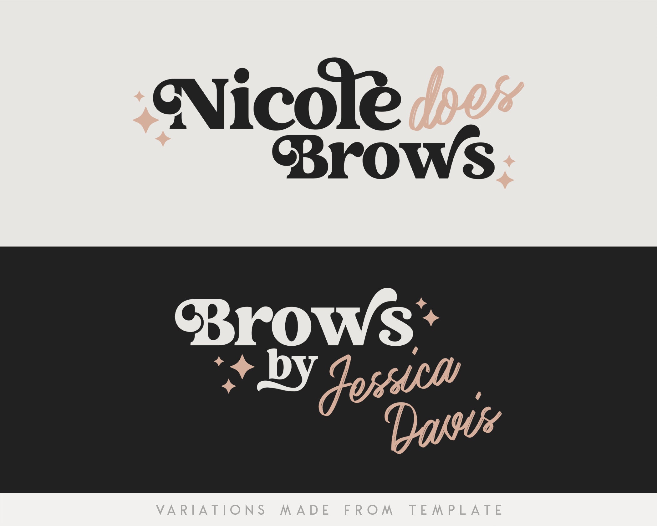 Editable Logo Design, DIY Brows Logo, Eyebrow Logo, Esthetician Logo ...