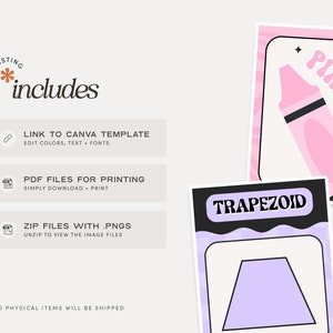 Classroom Shapes and Colors Printable Display, Editable in Canva ...