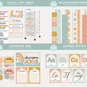 Editable Classroom Soft Clouds Complete Collection Printable Bundle ...