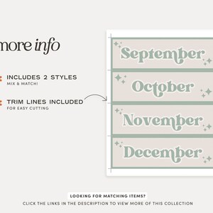 Classroom Flip Calendar Display, Modern Boho Classroom Decor, Editable ...