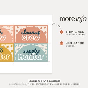 Editable Classroom Job Display Modern Cute Classroom Decor - Etsy