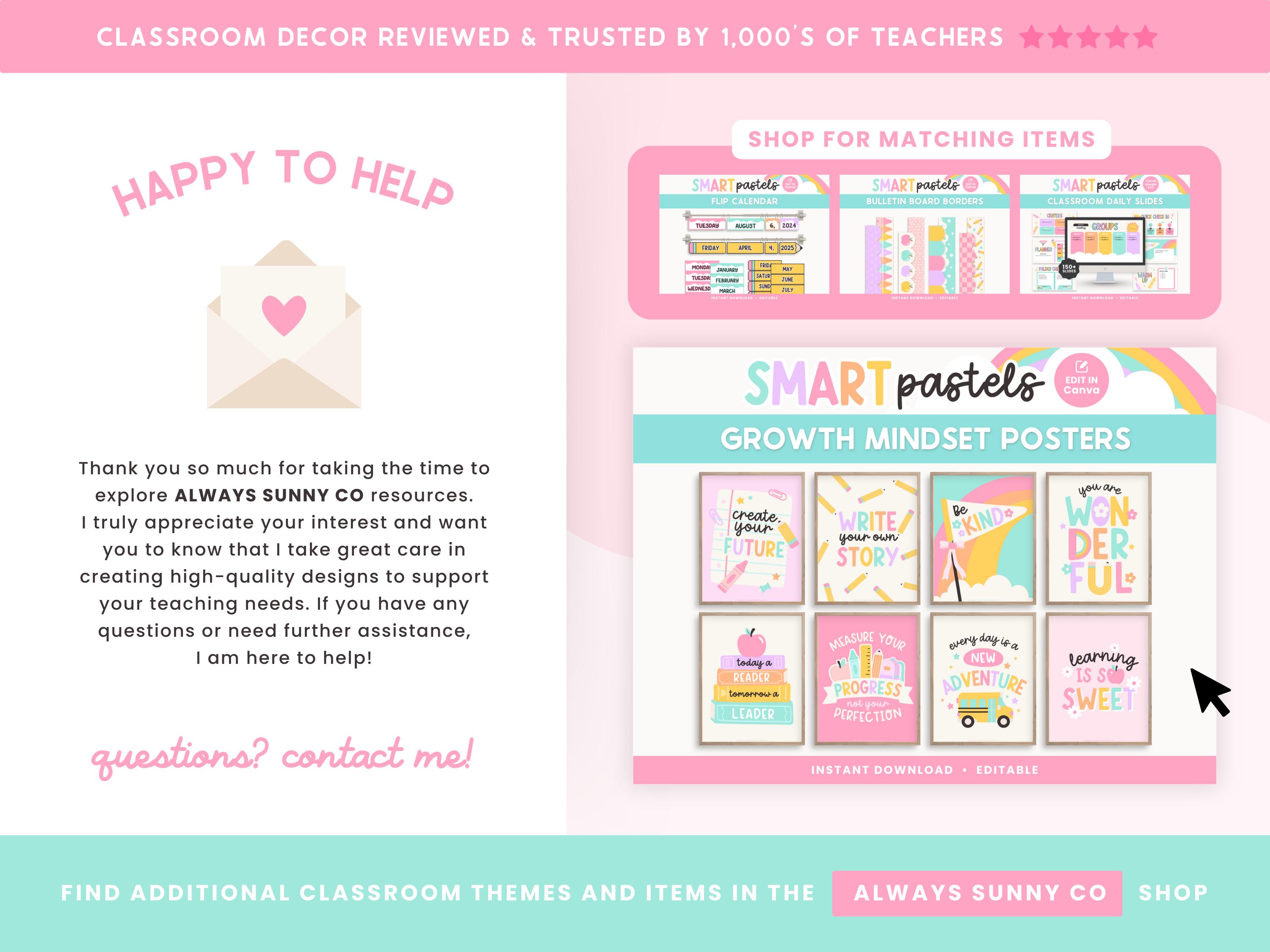Editable Classroom Smart Pastels Complete Collection Printable Bundle ...