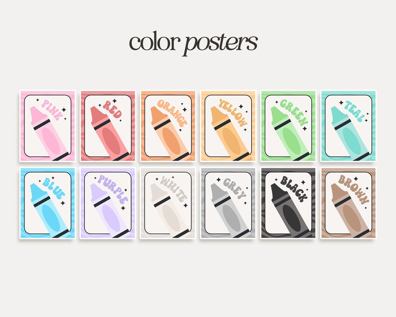 Classroom Shapes and Colors Printable Display, Editable in Canva ...