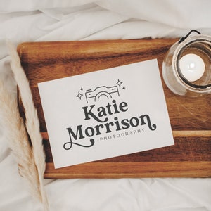 Editable Logo Design, DIY Canva Modern Boho Logo, Elegant Logo, Camera ...