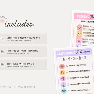 Calming Corner Editable Classroom Printables, Calm Down Skills, Canva ...