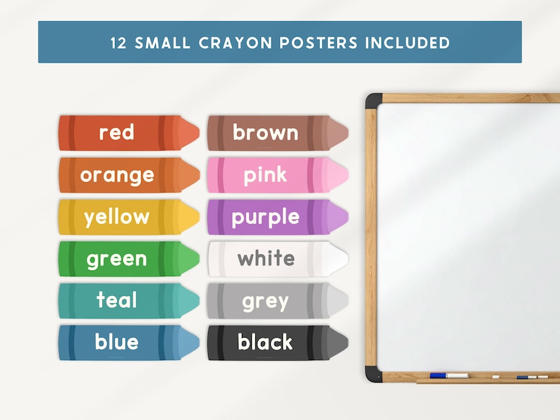 Editable Color Posters for Classroom | Color Posters & Crayon Wall Art ...