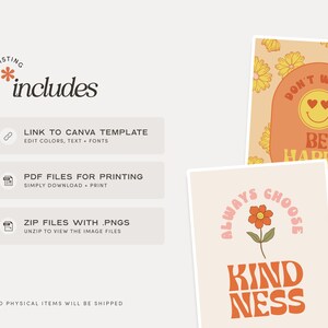 Growth Mindset Editable Classroom Printable Posters, Retro Sunshine ...