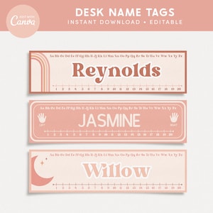 Student Desk Name Labels, Editable Classroom Printables, Student Name ...