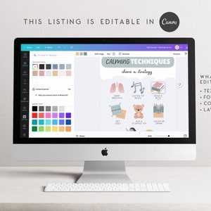 Calming Corner Editable Classroom Printables Calm Down - Etsy