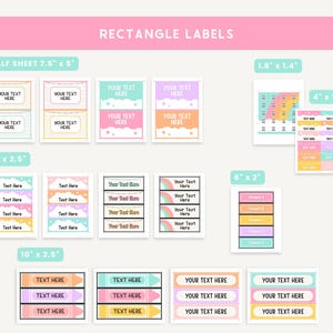 Classroom Labels Editable Templates, Bright Pastels Classroom ...
