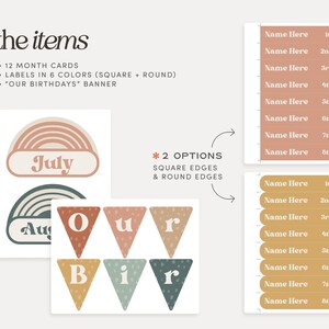 Classroom Birthday Printable Display, Editable in Canva, Boho Modern ...