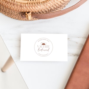 Editable Logo Design, DIY Canva Modern Boho Logo, Rustic Logo, Camera ...