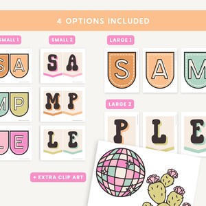 Classroom Bulletin Board Letters, Editable in Canva, Bright Desert ...