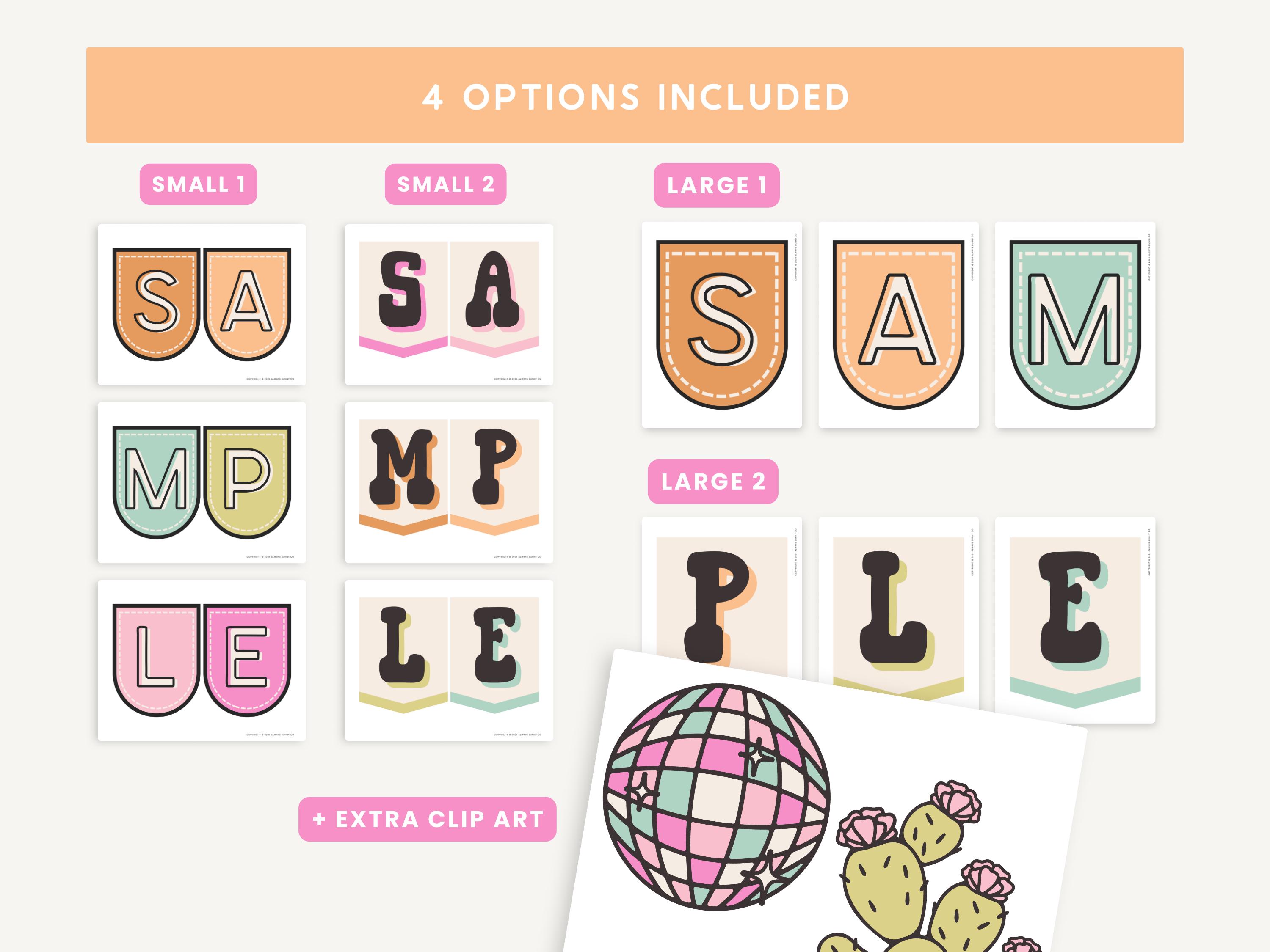 Classroom Bulletin Board Letters, Editable in Canva, Bright Desert ...