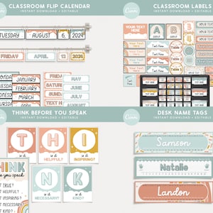 Editable Classroom Soft Clouds Complete Collection Printable Bundle ...
