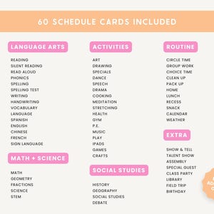 Classroom Visual Schedule, Editable Canva Template, Bright Desert ...