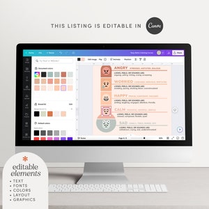 Calming Corner Editable Classroom Printables, Neutral Boho Canva ...