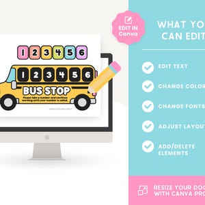 Teacher Waiting Room Printable Display, Editable in Canva, Cute Pastel ...