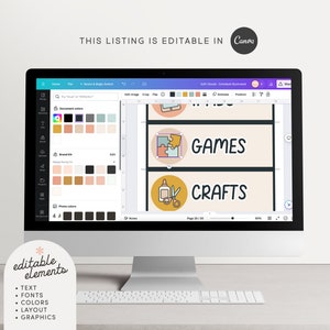 Classroom Schedule, Editable Pastel Canva Template, Soft Clouds Cute ...