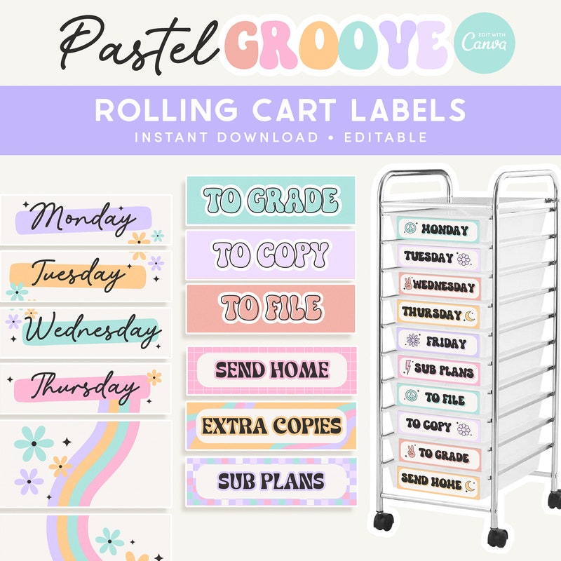 Teacher Rolling Cart - Etsy