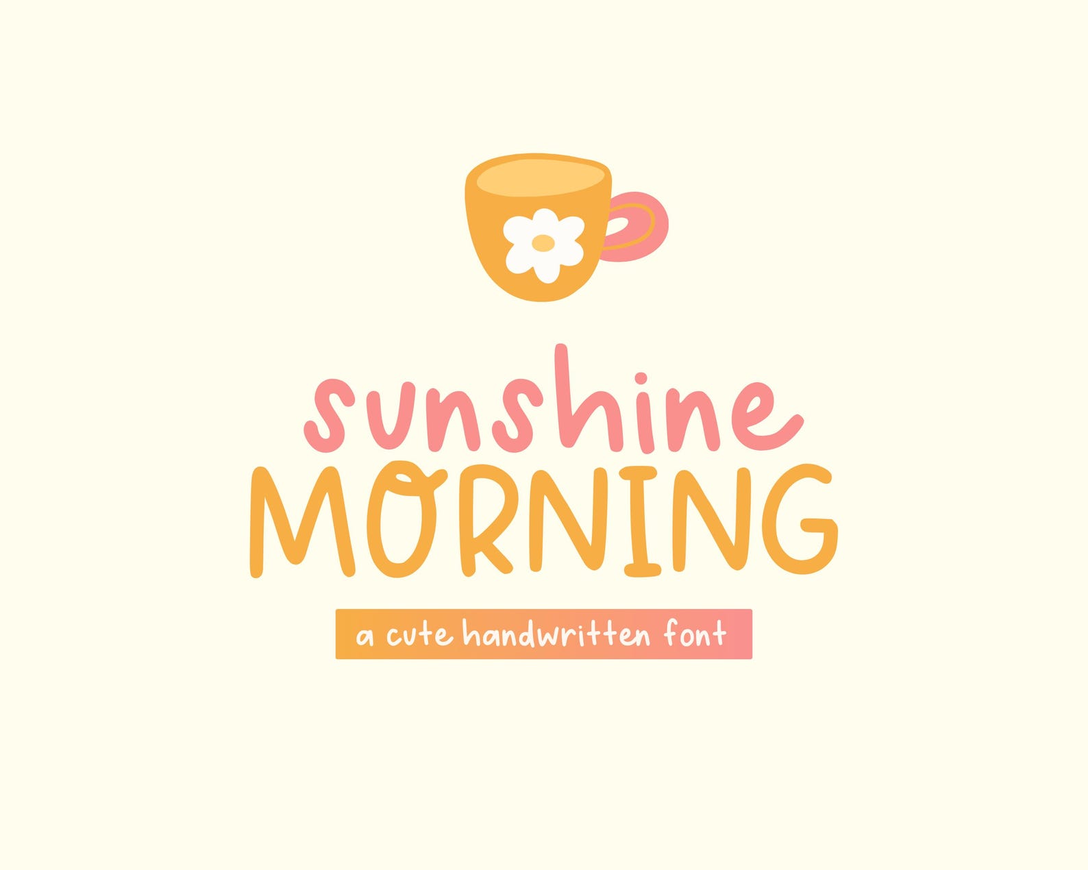 Sunshine Morning Handwritten Font | Cute Handwriting Style for ...