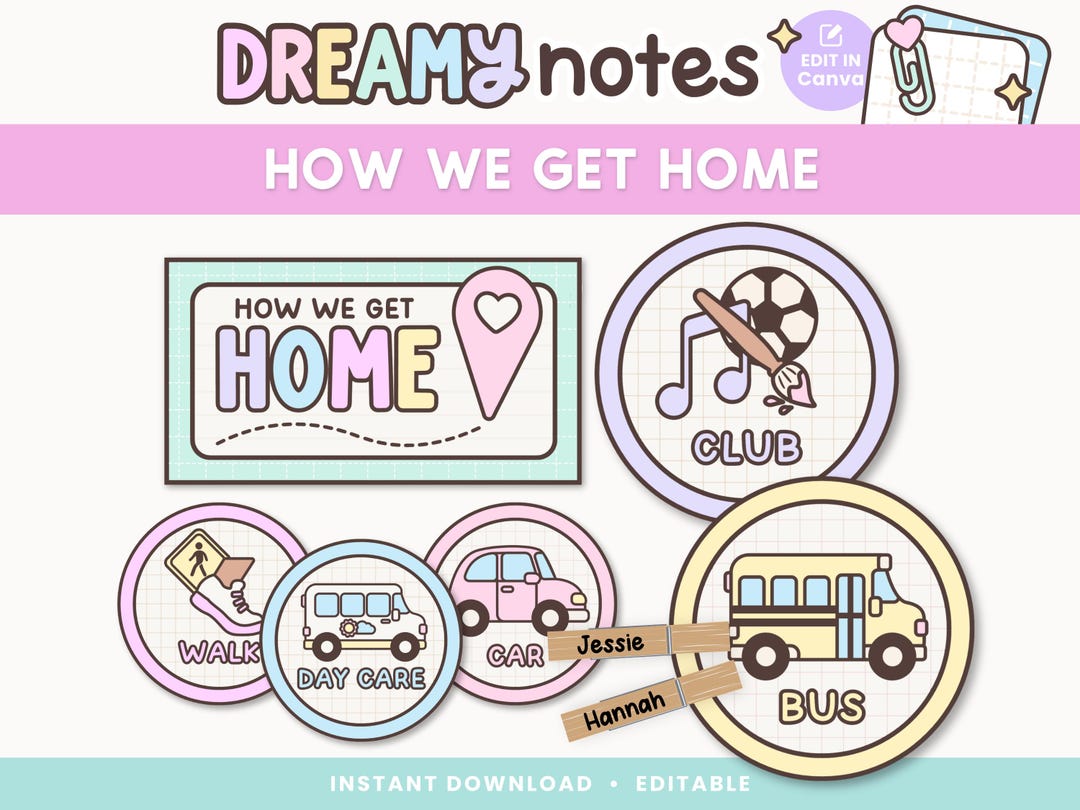 How Do We Get Home Clip Chart Classroom Printable, Student ...
