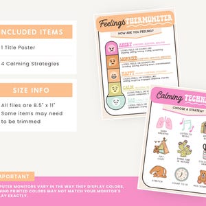 Calming Corner Editable Classroom Printables, Calm Down Skills, Desert ...