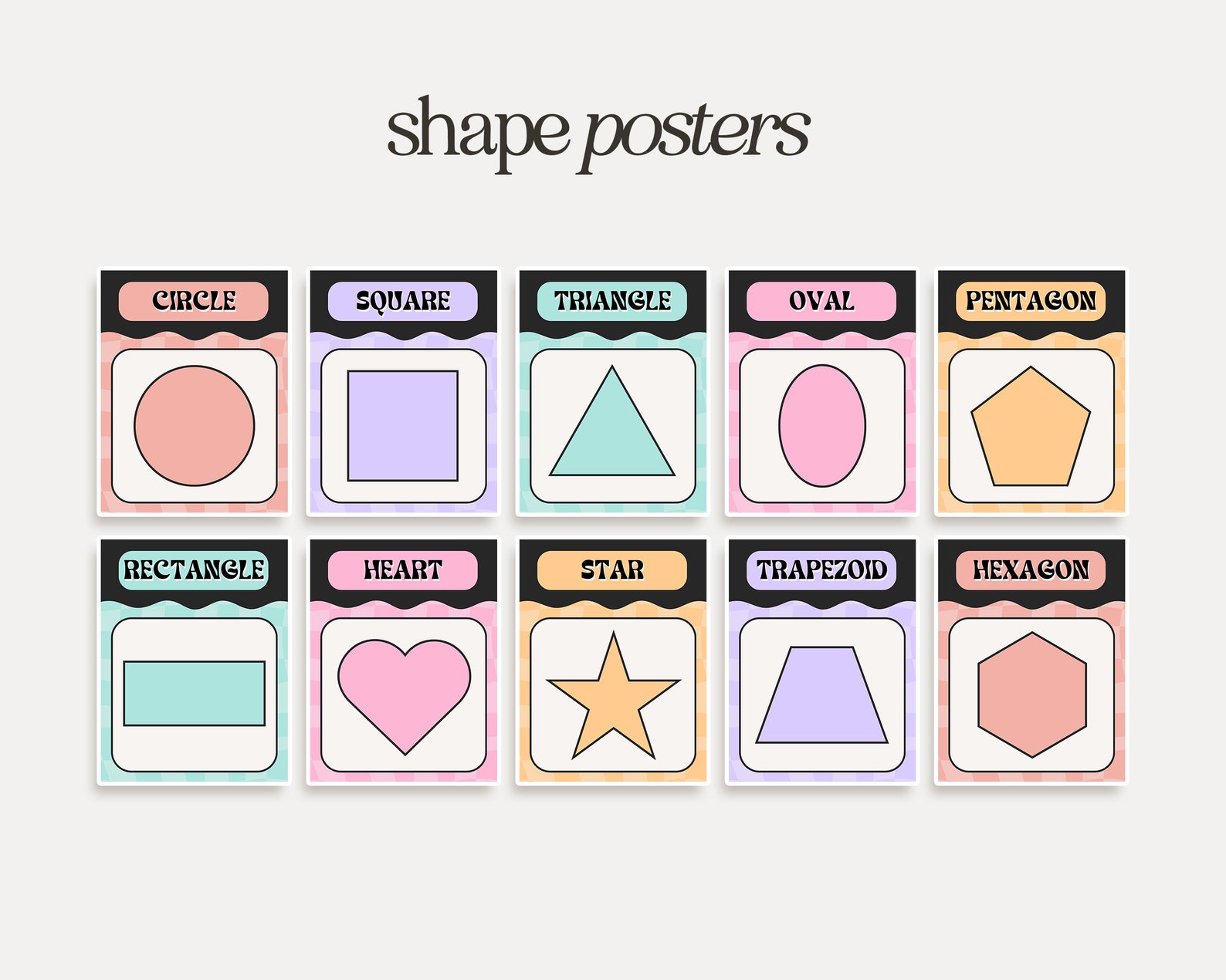 Classroom Shapes and Colors Printable Display, Editable in Canva ...