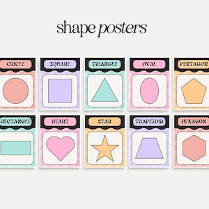 Classroom Shapes and Colors Printable Display, Editable in Canva ...