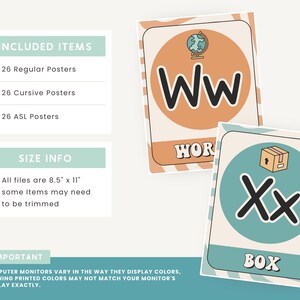 Alphabet Classroom Editable Posters, Groovy Letter Templates, Retro ...