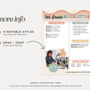 Classroom Newsletter Editable Templates Back to School Boho - Etsy