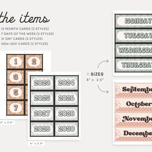 Classroom Flip Calendar Display, Pastel Retro Classroom Decor, Editable ...