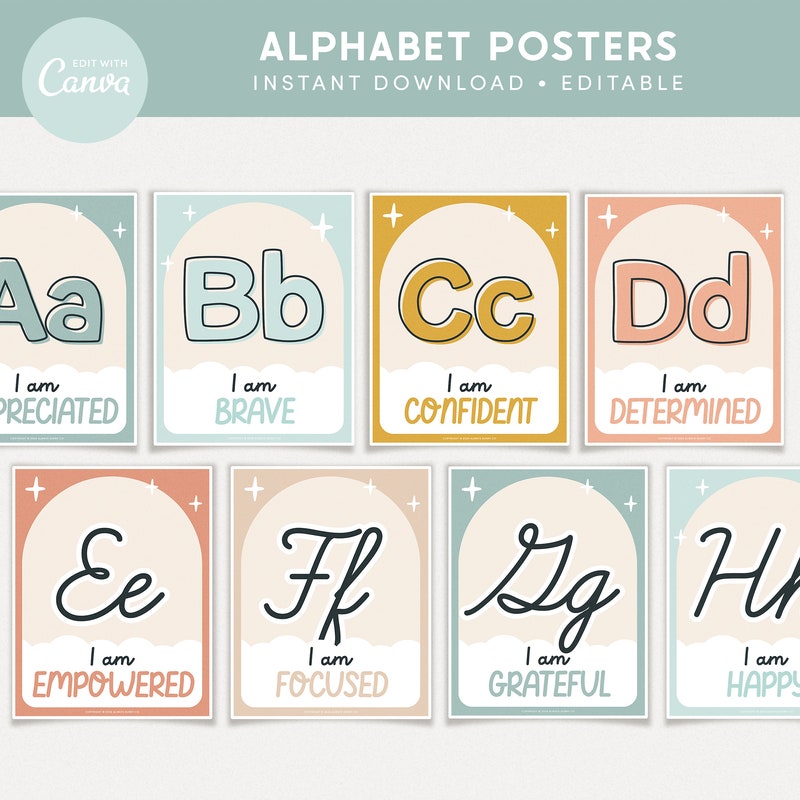 Alphabet Poster - Etsy