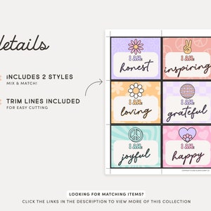 Classroom Affirmation Station Display, Groovy Bright Classroom Decor ...