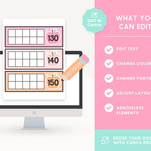 Classroom Days in School Ten Frames Printable Display, Editable in ...