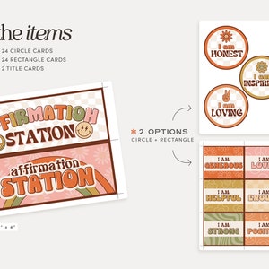 Classroom Affirmation Station Display, Retro Groovy Classroom Decor ...