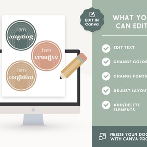 Classroom Affirmation Station Display, Modern Boho Classroom Decor ...