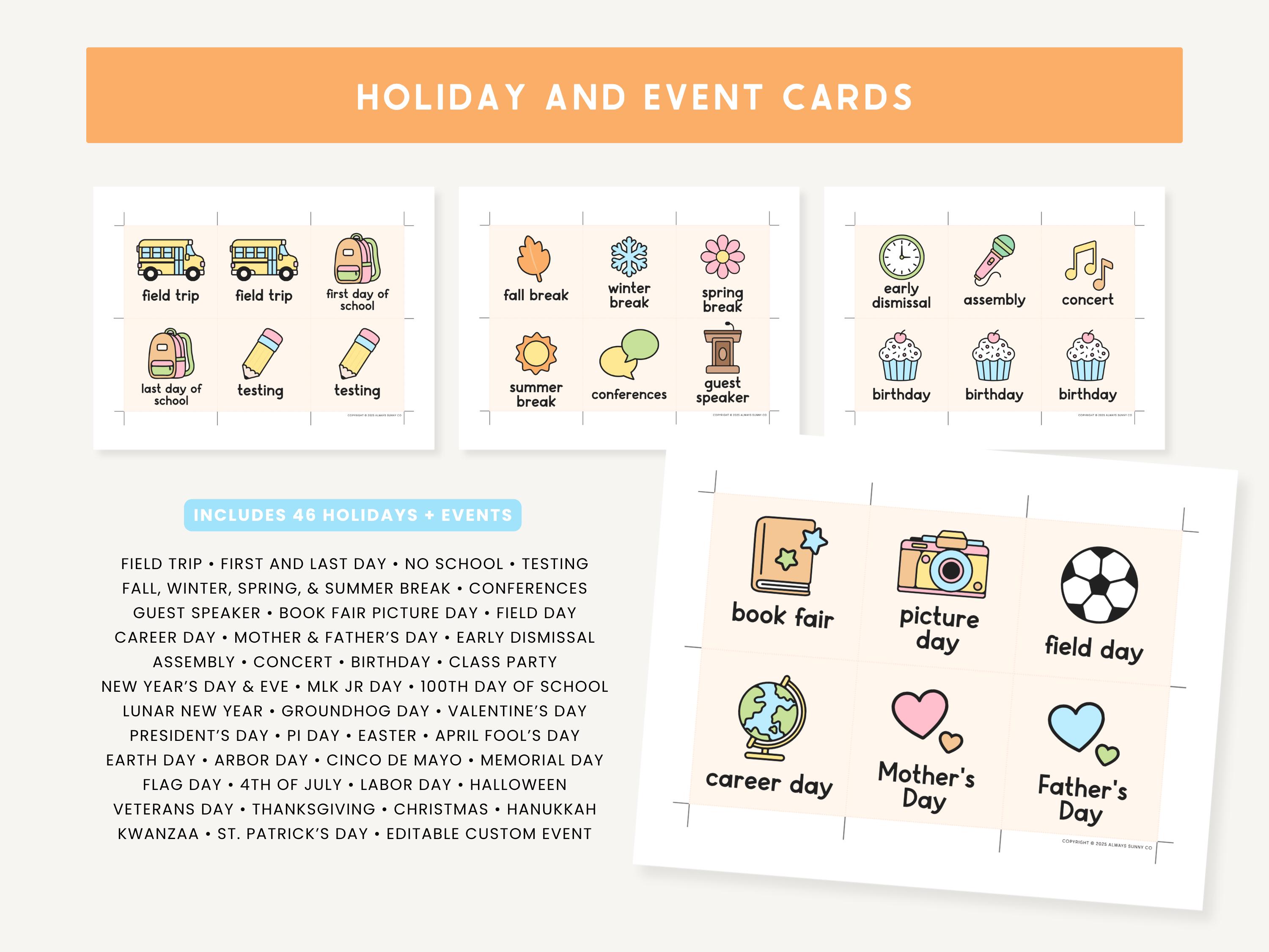 Retro Sunshine Editable Classroom Calendar | Canva Template | Bulletin ...