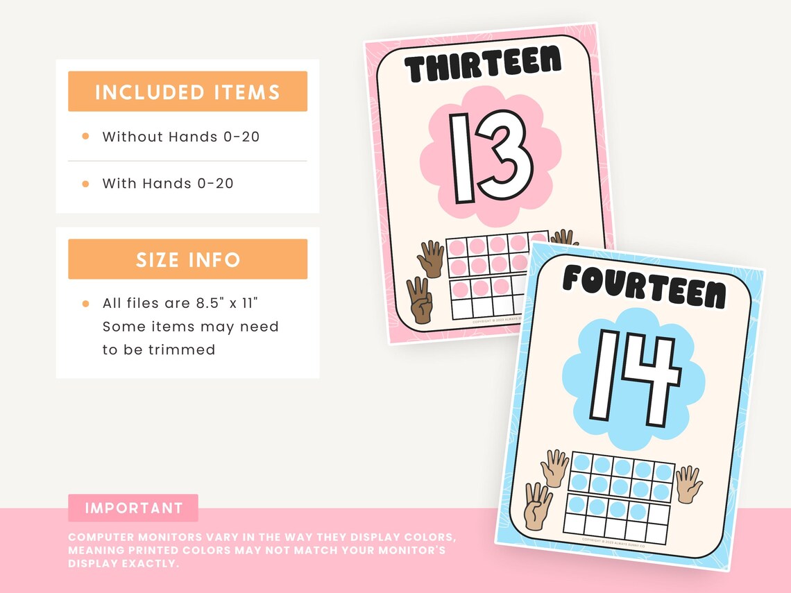 Retro Sunshine Ten Frame Number Posters | Classroom Number Posters 0-20 ...