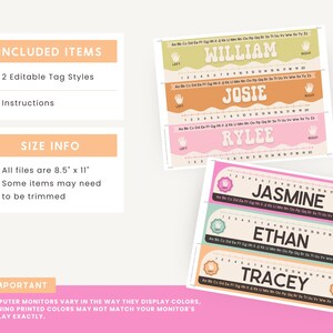 Student Desk Name Labels, Editable Classroom Printables, Student Name ...