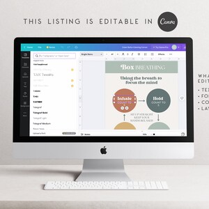 Calming Corner Editable Classroom Printables, Modern Boho Canva ...