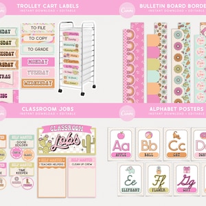 Editable Classroom Bright Desert Complete Collection Printable Bundle ...